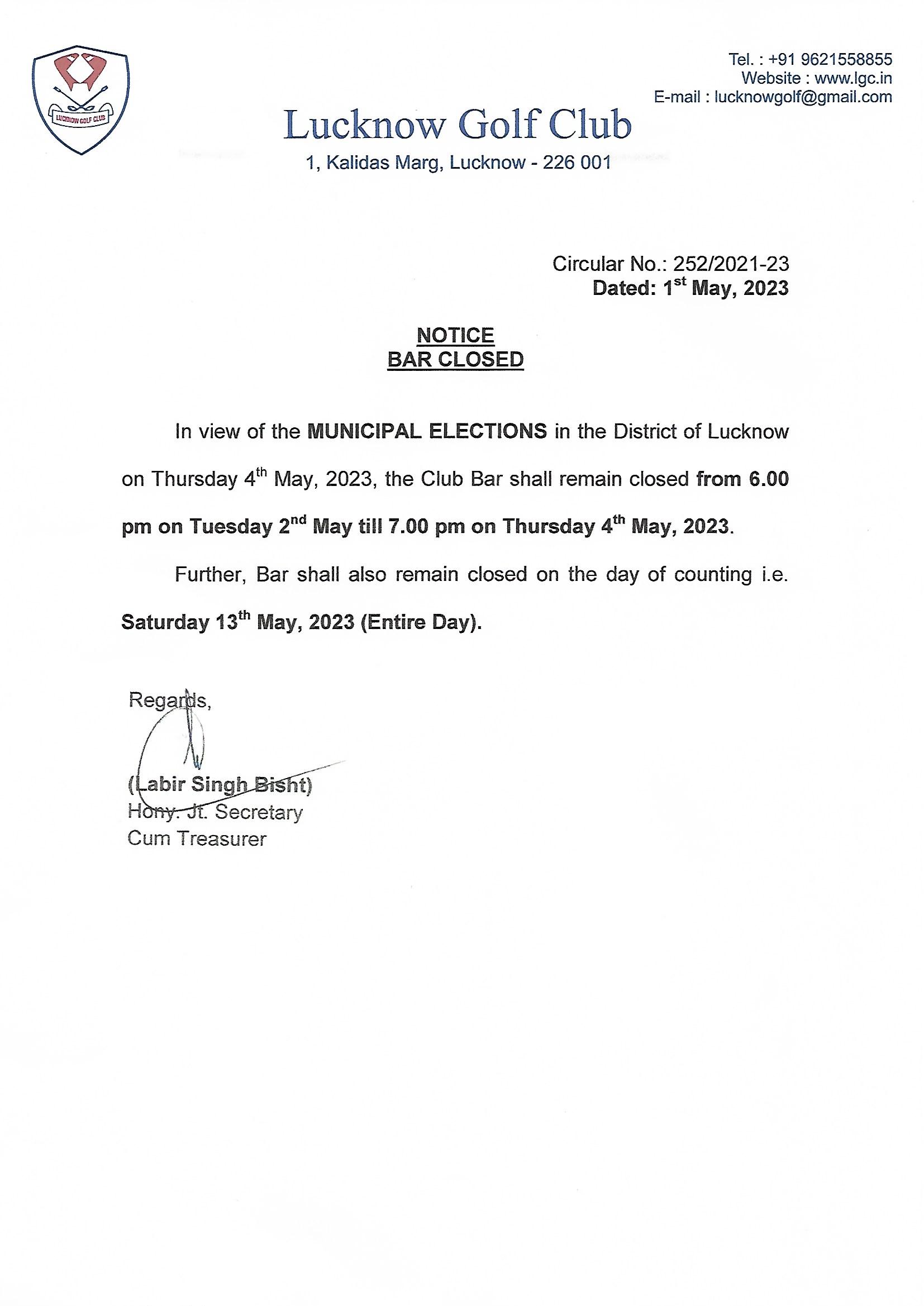 Welcome to Lucknow Golf Club